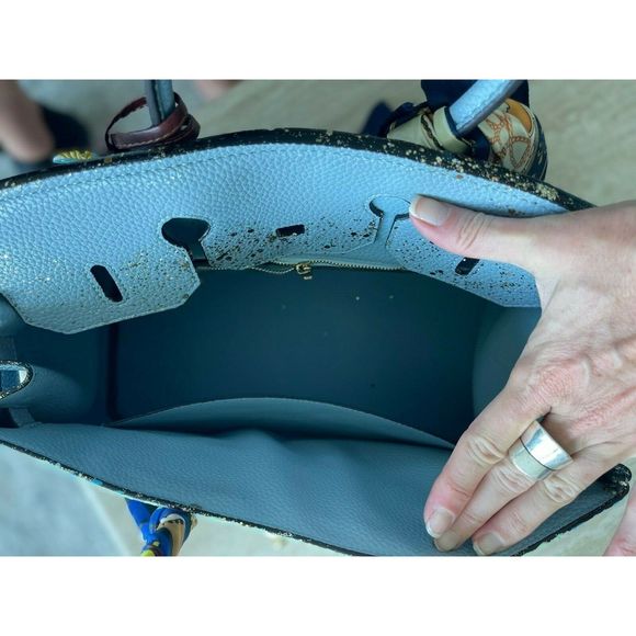 Anca Barbu | Bags | Anca Barbu Satchel Blue Extra Large Painting ...